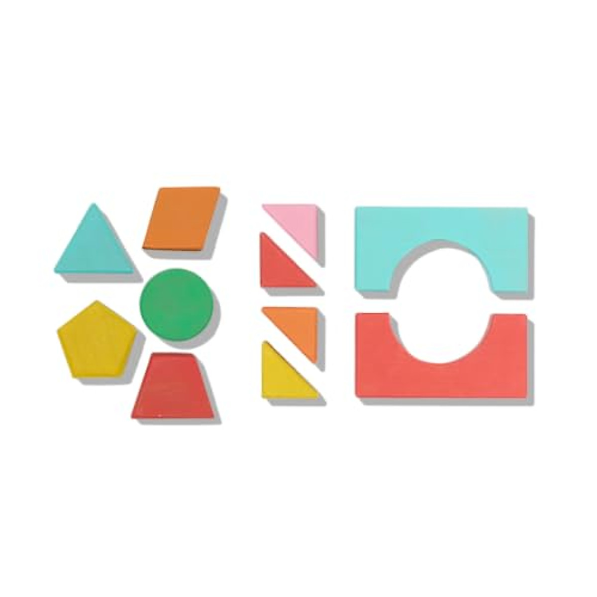 The Block Set by Lovevery – Solid Wood Building Blocks and Shapes + Wooden Storage Box, 70 Pieces, 18 Colors, 20+ Activities