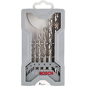 Bosch 2608589295 Metal Drill Bit-Set "Mini X-Line" Hss-G 7 Pcs