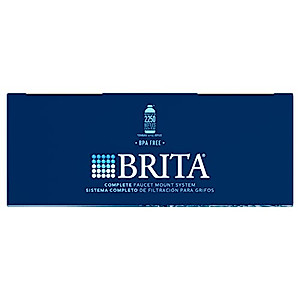 Brita Faucet Mount System, Water Faucet Filtration System with Filter Change Reminder, Reduces Lead, Made Without BPA, Fits Standard Faucets Only, Elite Advanced, White, Includes 2 Replacement Filters