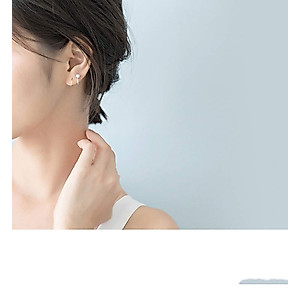 Cubic Zirconia Cuff Small Hoop Earrings Sterling Silver Dainty Crystal Cartilage Twist Crawler Wrap Huggie Earring Ear Piercing Hypoallergenic Sensitive Ears