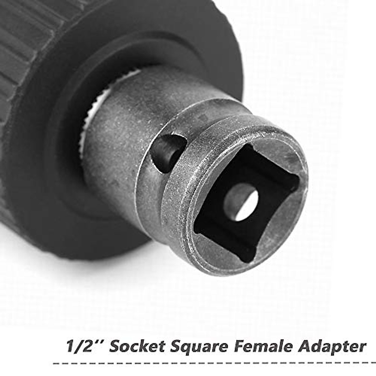 Mesee 2-13mm Capacity Keyless Drill Chuck Adapter, 1/2-20UN Mount Thread Impact Quick Change Conversion Tool for Air Impact Wrench