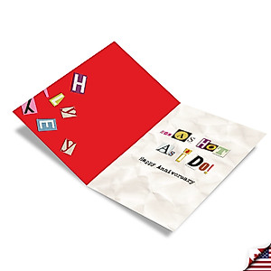 NobleWorks - Funny Anniversary Greeting Card - Romantic Spouse Humor, Married Couples Anniversary Notecard - Never Find Your Body 5456Z