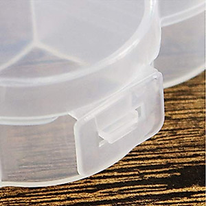 EXCEART 4PCS Jewelry Box Flower Shaped Jewelry Bead Organizer Box Storage Container Case 13 Grids Container for DIY Jewelry Rhinestone Crafts Makeup Cosmetic