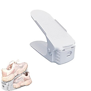 Shoe Slots - Space-Saving Double Layer Shoe Organizer Rack for Closet | 3-Level Shoe Rack Thickened Holder Storage Space Saver Yuxun