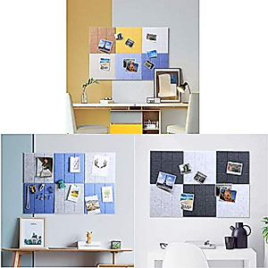 Wall decoration Self-Adhesive Wall Stickers Message Board X6, DIY Felt Small Square Bulletin Board, Children's Protective