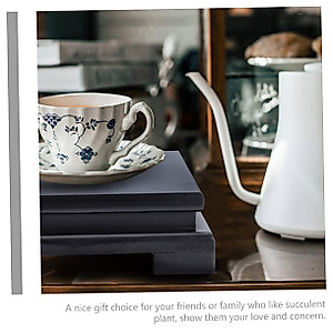 Zerodeko square base potted plant riser stand pedestal stand offering table plant stand indoor flower display fish tank stand plant shelf plant rack wooden succulent plants buddha statue