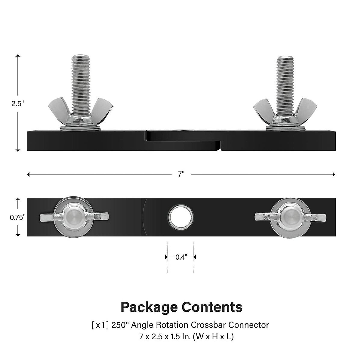Julius Studio 360° Angle Rotation Crossbar Extend Connector Backdrop Stand Pivot Hinge Position Locator, JSAG806