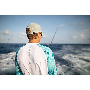 Huk Men's Kryptek Double Header Vented Long Sleeve Shirt | Long Sleeve Performance Fishing Shirt With +30 UPF Sun Protection, Kryptek Obskura Shallows, 2X-Large