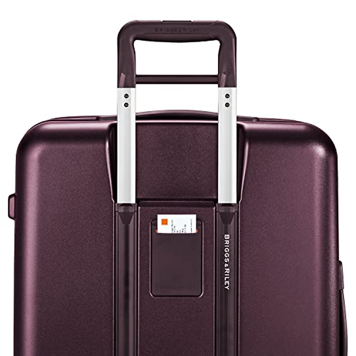 Briggs & Riley Sympatico Hardside Medium Spinner Luggage, Plum, 27-Inch Checked