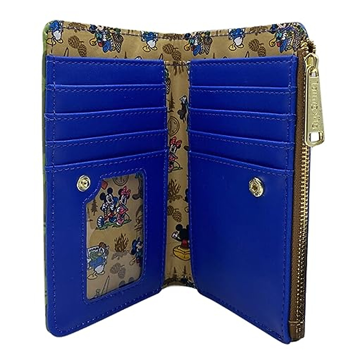 Loungefly Mickey, Minnie, & Friends Camping Scene Flap Wallet