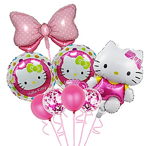 8Pcs Cute Anime Party Decoration Balloons,Aluminum Film Material Double Sided Balloons,Anime Theme Party Supplies,Kawaii Birthday Party Ballons (HE-02)