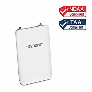 TRENDnet 5 DBI Wireless AC1300 Outdoor PoE+ Omni-Directional Access Point, TEW-841APBO, 4 X 5 DBI Omni Directional Antennas, Point-to-Point & Point-to-Multi-Point WiFi Bridging, IEEE 802.3AT PoE+