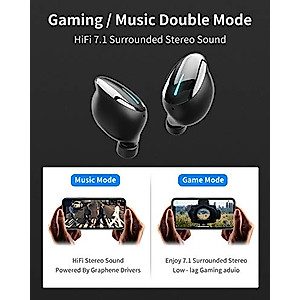iWALK CrazyDuo Battle Gaming Earbuds with Long Battery, Earbuds for Phone Calls, 40ms Low Latency, Game-Audio Mode & MEMS Mics, 30H Playtime, IPX5 Stereo Earphones for Gaming/Sports/Work