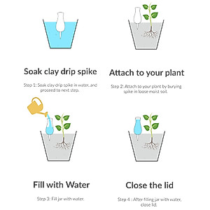 SmartiLiving Ollas (Set of 4) | 12oz Terracotta Plant Watering Globes - Self Watering Planter Insert - Automatic Plant Watering Devices | Vacation Watering Pots for Indoor & Outdoor Plants