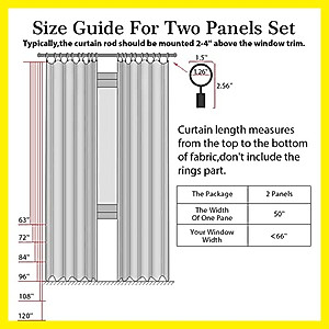 100% Blackout Shield Linen Blackout Curtains 108 Inches Long 2 Panels Set, Clip Rings/Rod Pocket Blackout Curtains No Light, Black Out Curtains & Drapes for Bedroom, 50 inches Wide Each Panel, Beige