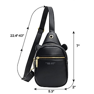 Peicees Small Crossbody BagS for Women Leather Cell Phone Purse Fanny Packs Fashion Chest Bag For Travel