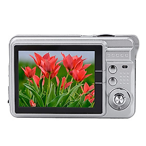 Mini Digital Camera, 1080P HD 2.7" LCD Screen 8X Digital Zoom 18MP 30fps Video Camera for Kids Children Gift(Silver)