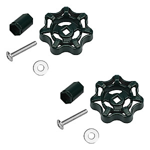 VIDABTE Outdoor Faucet Handle,Hose Bibb Round Wheel Handle for Danco 10006 10006P,Outdoor Water Spigot with Universal Design Adapter and Screws,Water Spigot Hose Bibb Round Wheel Replacement (2 Set)