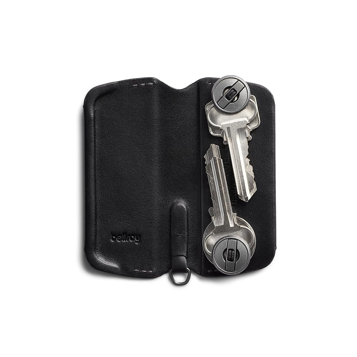 Bellroy Key Cover Plus – Third Edition (Leather Key Holder, Holds 4 – 8 Keys) - Black