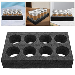 Happyyami 10 Pcs Milk Tea Cup Holder Take Out Drink Holder Beverage Carrier Drink Cup Holder Take Out Cup Holder Disposable Drinkware Beverage Takeout Cup Holder Epe Accessories Drinks