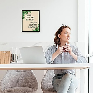 Speaking Kindly to Plants & Humans- Motivational Positive Quotes Wall Art Decor Sign, Modern Typographic Inspirational Wall Print for Home Decor, Office Decor & School Decor. Unframed- 8x10"