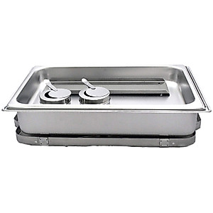 TigerChef Chafing Dish Buffet Set - Chaffing Dishes Stainless Steel - 2 Sets of Chafers and Buffet Warmer Sets: 4 Chafing Gels, 2 Slotted Spoons and Foldable Frame - Food Warmers for Parties Buffets