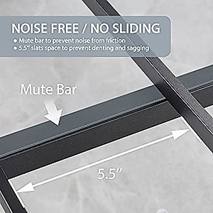 IMUsee 14'' Metal Platform Queen Bed Frame with Strong Steel Slats Support / Sufficient Storage Space / Mattress Foundation / No Box Spring Needed / Easy Assembly