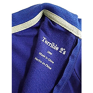 Terrible 2's Strip Proof One-Piece Romper with a Back Zipper in Blue/White (3 T)