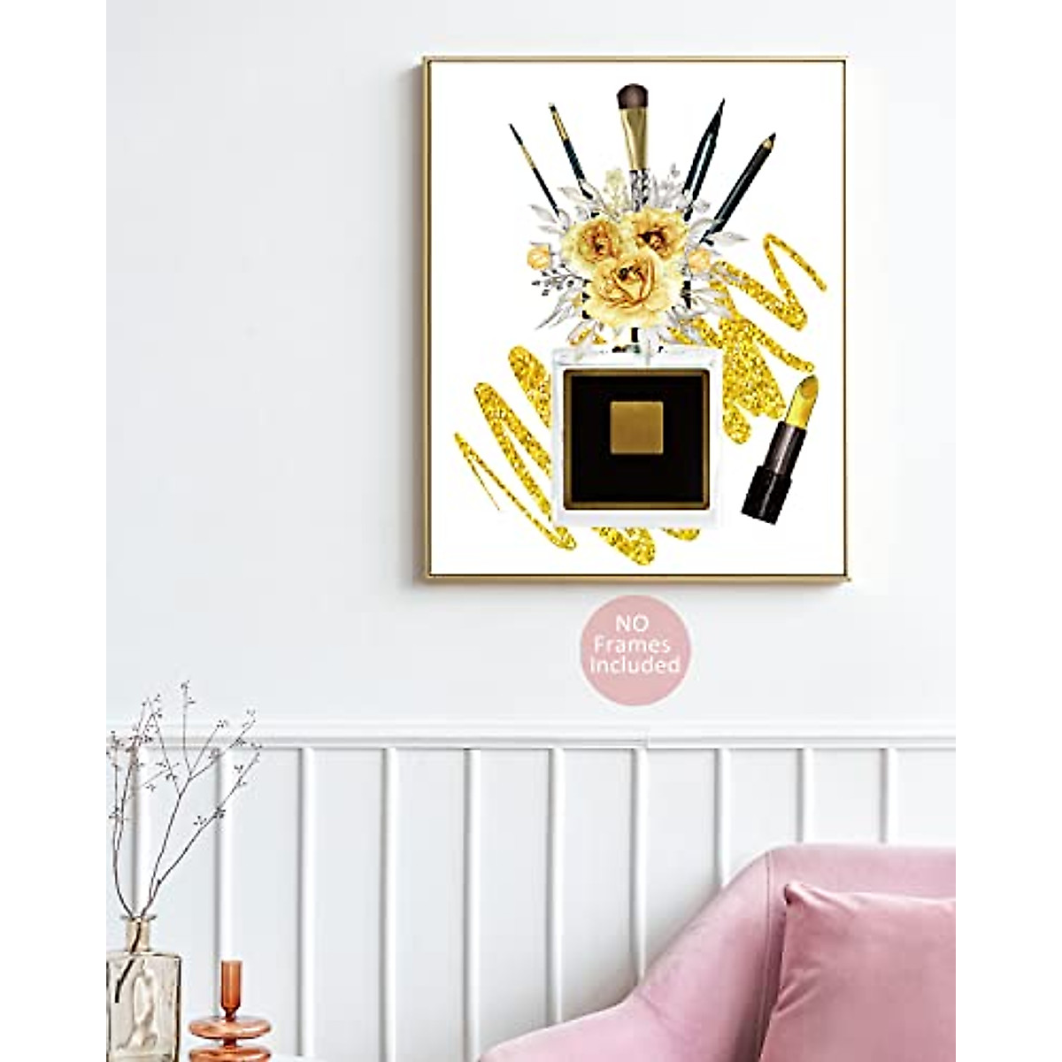 Paris Decor For Bedroom Vanity Decor Poster Black Girl Wall Art Fashion Wall Art Black Gold Set Of 6 Pink Bedroom Wall Decor For Women Teen Girls Room DéCor Preppy Wall Decor (8" X10" Unframed)