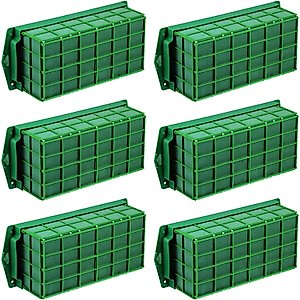 Boao Floral Foam Cage Flower Holder with Floral Foam for Fresh Flowers Cage Bowl for Table Centerpiece Floral Arrangement, Rectangle, 30 x 12 x 8 cm (2 Pieces)