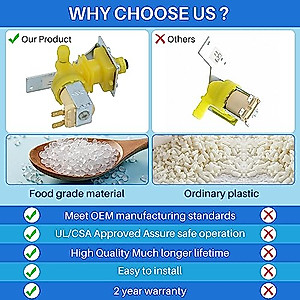 New Upgraded 000009120, 000008487, 000008483 Water Inlet Valve Compatible with IH9120 Manitowoc Ice Machine, 120V 60Hz 5W, 2 Year Warranty