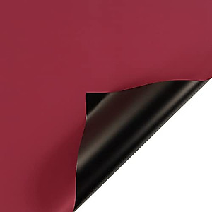 XIGUI 23InchDouble-Sided Colors Flower Wrapping Paper,Waterproof Floral Bouquet Wrap Thick Gift Packaging Supplies for Birthday Mother Day Baby Shower Wedding Valentine's Day（black red 40 Sheets