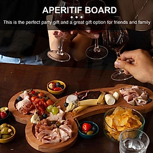 Aperitif Board, Creative Solid Wood Cheese Board and Charcuterie Boards, Restaurant Food Tray for Party, Gathering, 1Piece
