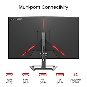 SCEPTRE 32-inch IPS 4K UHD 3840 x 2160 Monitor DisplayPort x2 HDMI x2 99% sRGB Build-in Speakers, Machine Black 2024 (U325W-UPT)