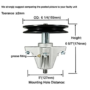q&p Outdoor Power Spindle Assembly Bracket Replace MTD 618-06989, 918-06989, Compatible with MTD Models T1500 T1600 LT 4600 CLT46CVT
