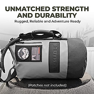 AMABILIS | Water-Resistant Carry-on Travel Duffel Bag | Multiple Pockets | Adjustable Strap | Perfect Gym Bag | 32L | Battleship Grey | Dave Jr Duffel Bag