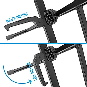 AxcessAbles Lightweight 28x16 Portable DJ Table Stand | DJ booth with Double-X Keyboard Stand | DJ Laptop and Controller Stand | Midi Keyboard Stand | Audio Mixer Stand, DJ Desk, DJ Synth Stand