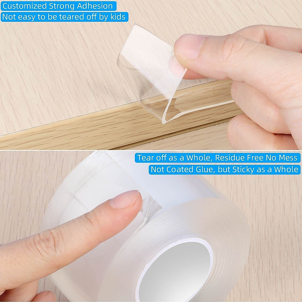 COUMENO Baby Clear Edge Protector, 1.2" X 9.84FT, Child Protection Desk Corner Corner Anti-Bump Anti-Bump Home Wrap Invisible, Anti-Sharp Edge Protect