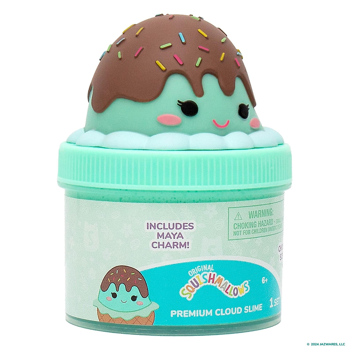 Original Squishmallow Maya The Ice Cream Premium Cloud Slime, Chocolate-Scented, Party Favors for Kids 8-12, Girl Toys 8-10 Years Old, Slime Kit for Girls Ages 8-12, Slime for Kids