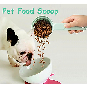 Joyinjojo Dog Food Scoop 1 Cup 1/2 Cup - 2 Pack Melamine Dog Food Measuring Cup, Pet Food Scoop for Dog Cat...Comfortable Long Handle for Easy to Scoop Food