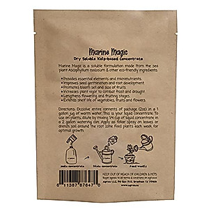 Seaweed Extract for Plants by Marine Magic | 100% Organic Soluble Seaweed Fertilizer Makes 128 Gallons (484 L) Kelp Liquid Feed for Plants