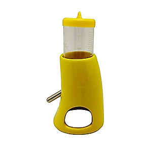 Alfie Pet - 2-in-1 Water Bottle with Hut for Small Pets Like Dwarf Hamster and Mouse - Color: Yellow