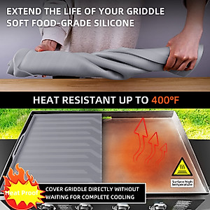 Silicone Griddle Mat for Blackstone 36 Inch Griddle - Griddle Cover Accessories for Blackstone - Keep Your Grill Clean - Protect Griddle from Small Animals, Debris, and Rust