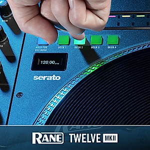 Rane Twelve MKII | 12-Inch Motorized Vinyl Like Turntable with USB MIDI & DVS Control for Traktor, Virtual Serato DJ, Black (TWELVEMKII)
