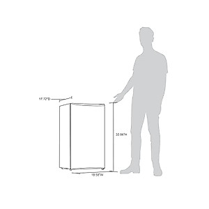 NewAir 3.3 Cu. Ft. Compact Mini Refrigerator with Freezer in Gray, Can Dispenser and Energy Star, Perfect for Dorm Rooms, Bedrooms, Home Offices, and RV Vans