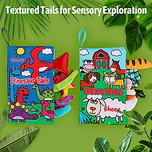 2 PCS High Contrast Crinkle Baby Books 0-6 Months Interactive Sensory Baby Toys 9-12 Month Montessori Activities Touch Feel Infant Book 0-3-6 Month Car Seat Travel Essentials Newborn Development Gift