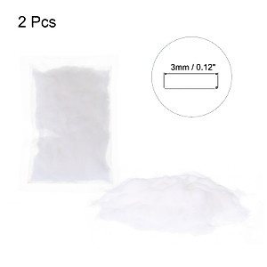 MECCANIXITY Static Grass, Nylon Artificial Grass Powder 3mm 2 x 30g Artificial Grass Fake Grass Tuft Model for Train Landscape Railway Sand Ground,White, Pack of 2