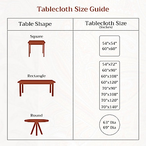 Maison d' Hermine 100% Cotton Table Cover - 60"x90" Rectangle Decorative Tablecloth - Washable Tablecloths for Dining, Home, Farmhouse & Party - for Thanksgiving & Christmas - Amarante Collection