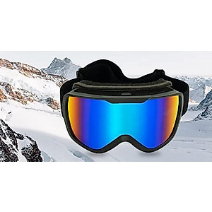 Feilx Ski Goggles, Ski Goggles with Ventilation Holes & Adjustable Elastic Band, Snow Goggles Anti-Fog Snowboarding Goggles for Men Women (Color : B)