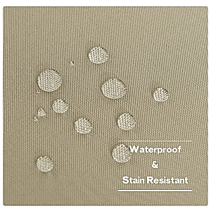 NICETOWN 2 Panels Outdoor Curtains for Patio Waterproof, Stainless Steel Grommet Indoor Outdoor Vertical Drapes for Front Porch & Canvas, W55 x L84, Taupe